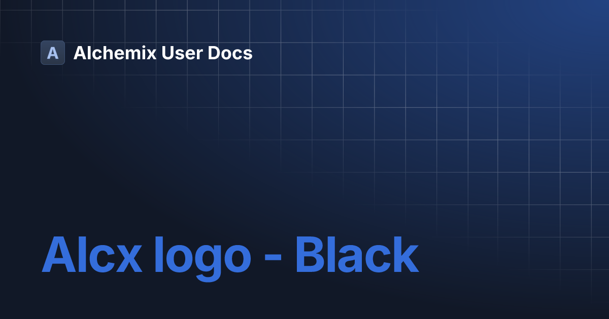 Alcx logo - Black | Alchemix User Docs